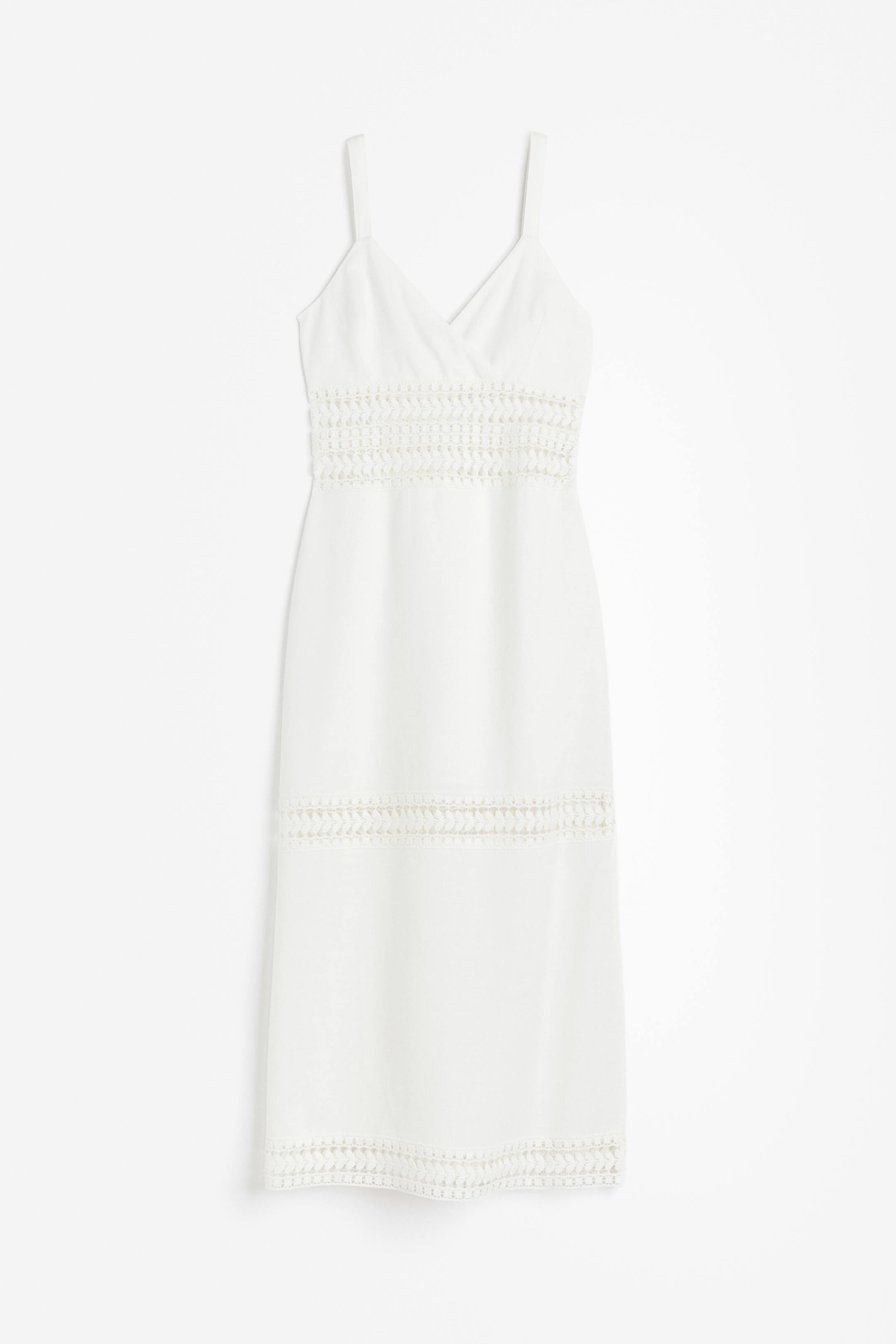 Vestido en mezcla de lino - White - MUJER | H&M ES