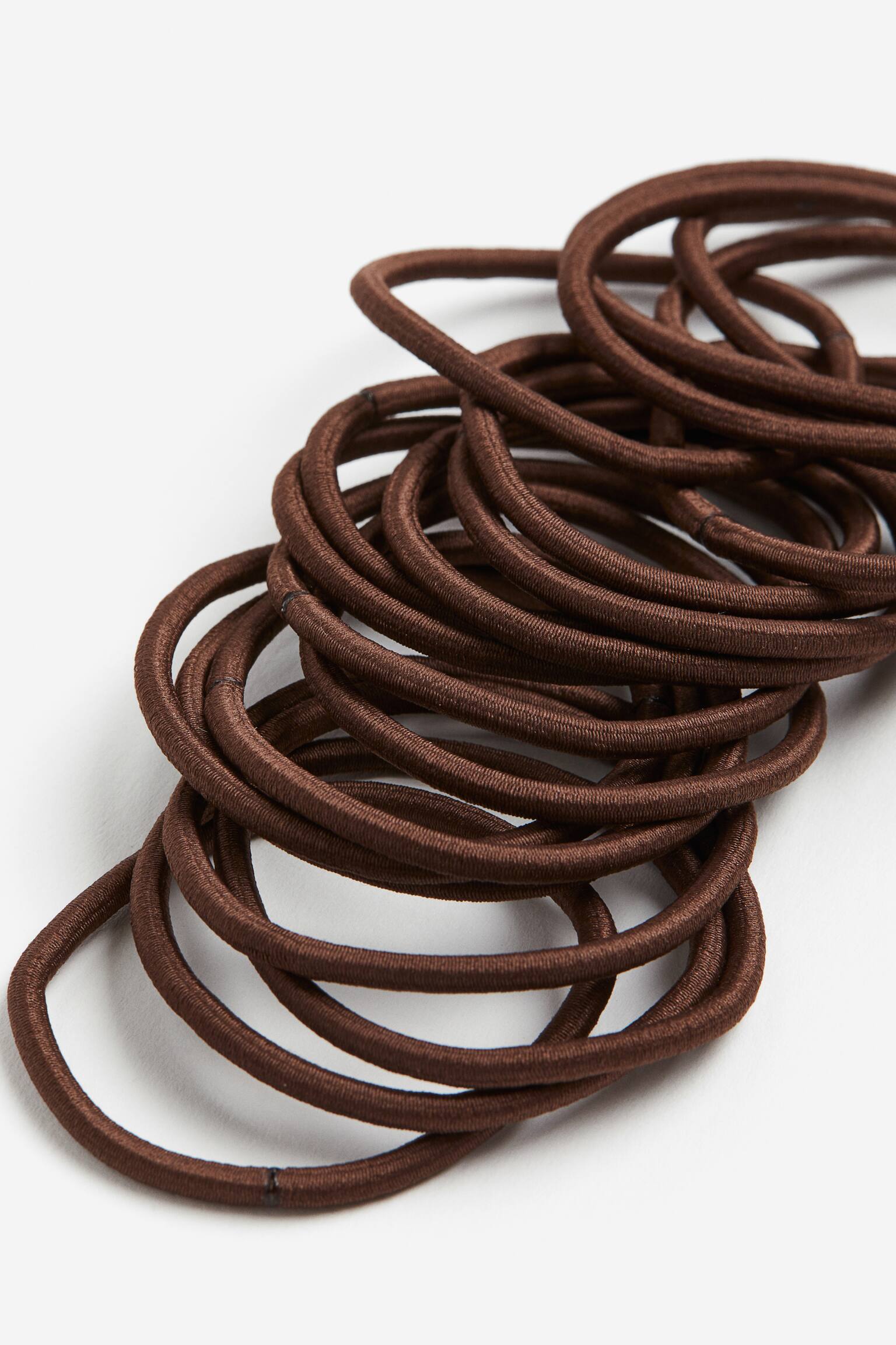 20-pack Hair Elastics - Dark brown - Ladies | H&M US
