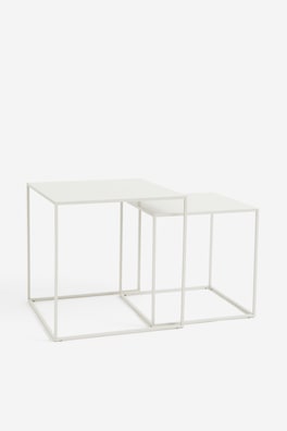 Metal Nested Tables - Light beige - Home All | H&M US