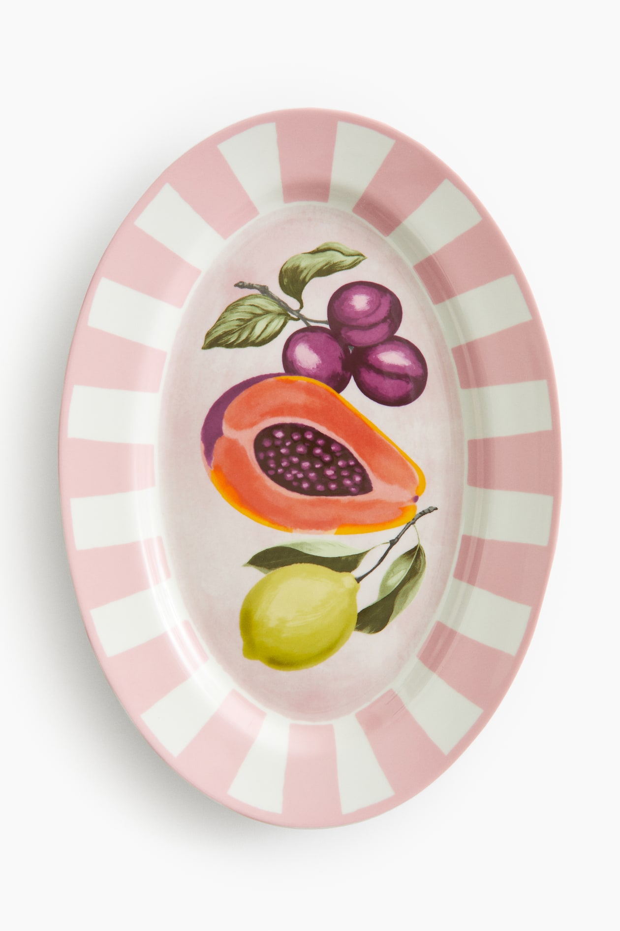 Stort serveringsfat med motiv - Rosa/Frukt - Home All | H&M NO