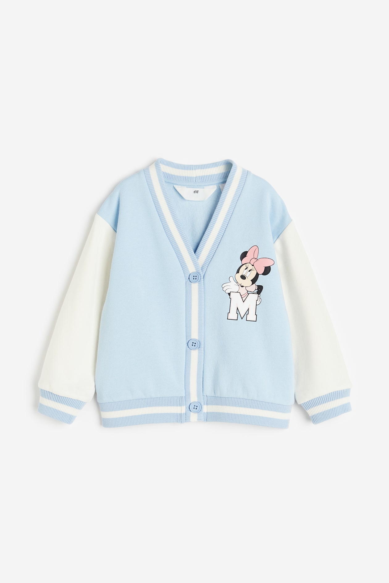 Light blue/Minnie Mouse Printed Cardigan for kids | H&M CA