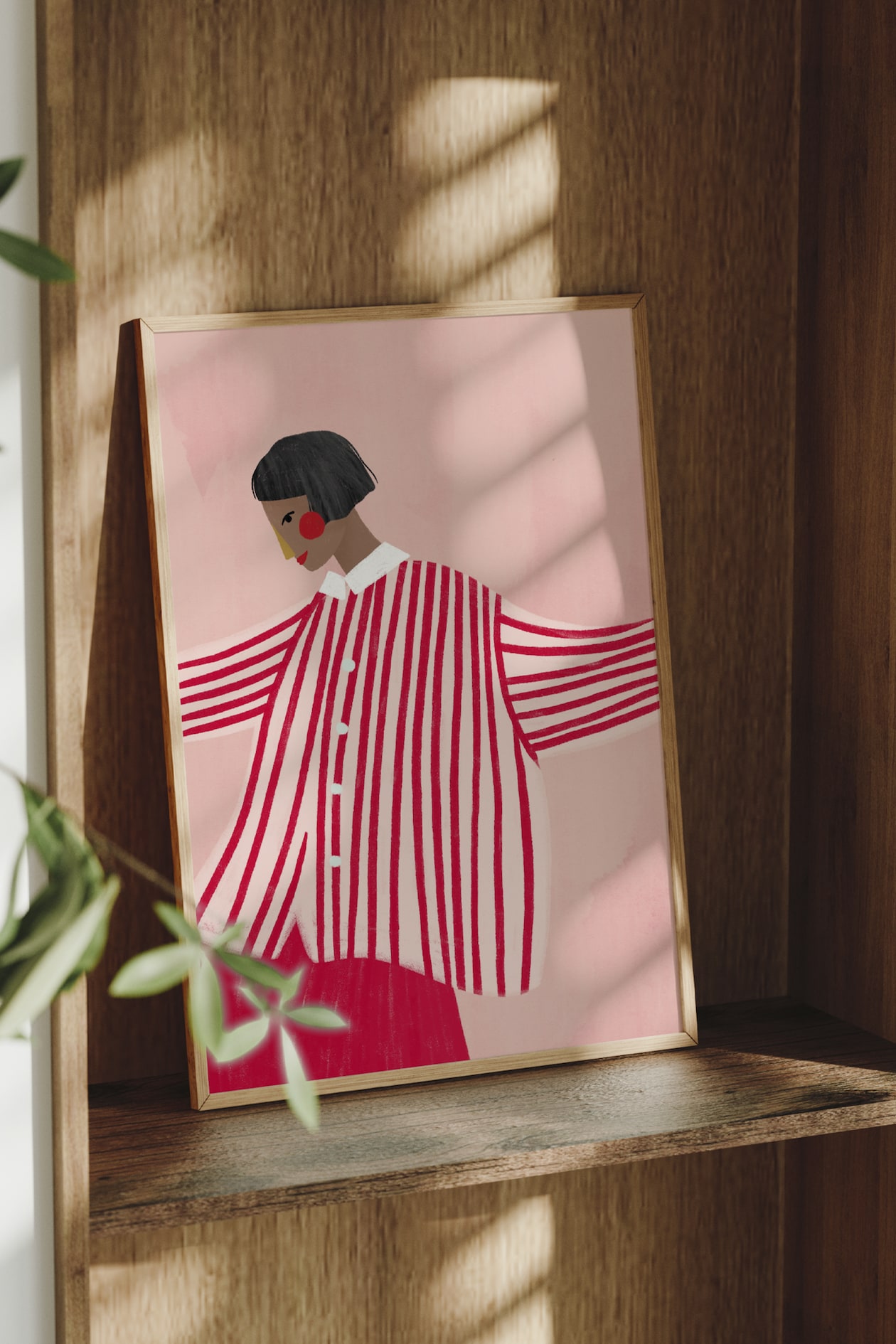 Bea Muller - The Woman With The Red Stripes - Multicolor - Poster ...