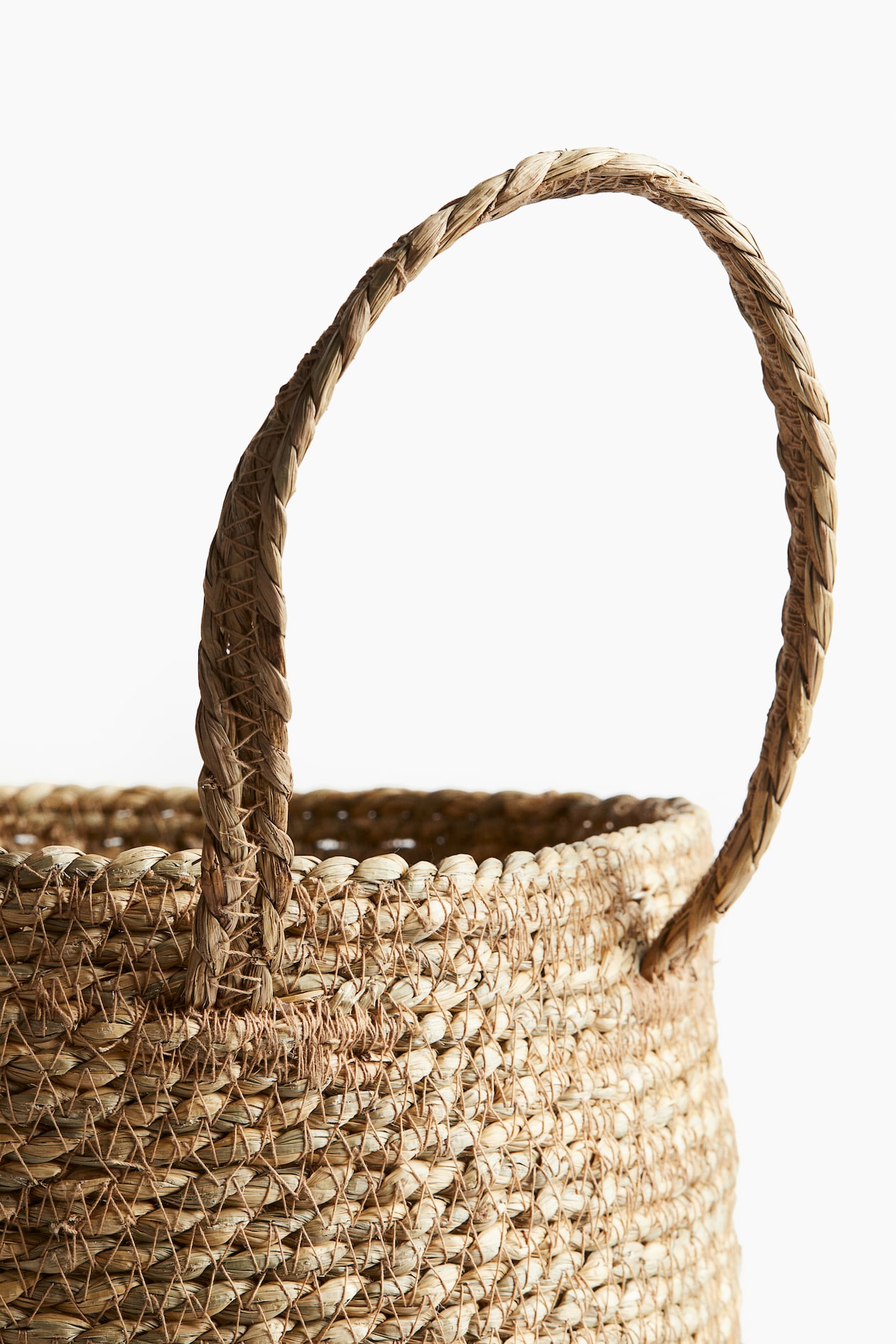Beige Seagrass Laundry Basket at H&M Home | H&M US